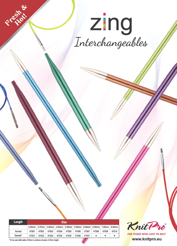 Accessoires: knit pro/ Zing Nadelspitzen (2 Stk. )
